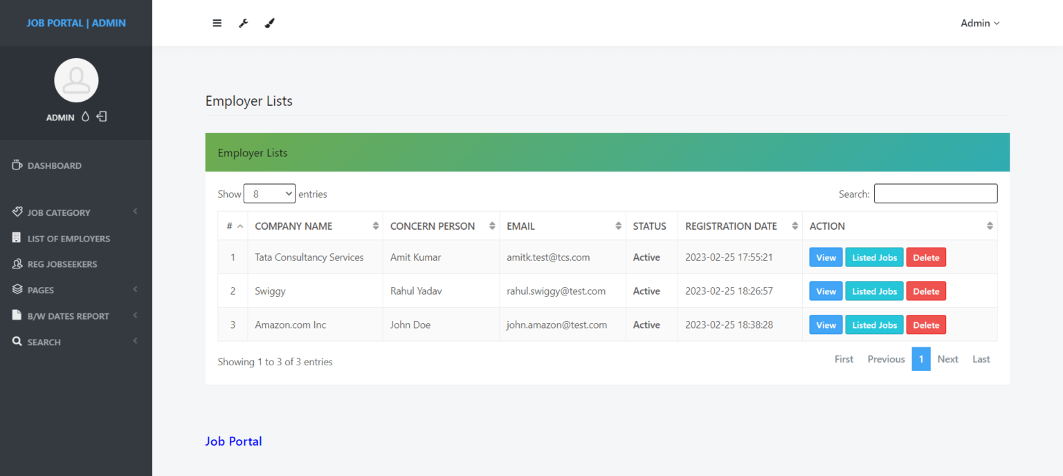 Job Portal Project in PHP Free Download , PHP Job Portal Project
