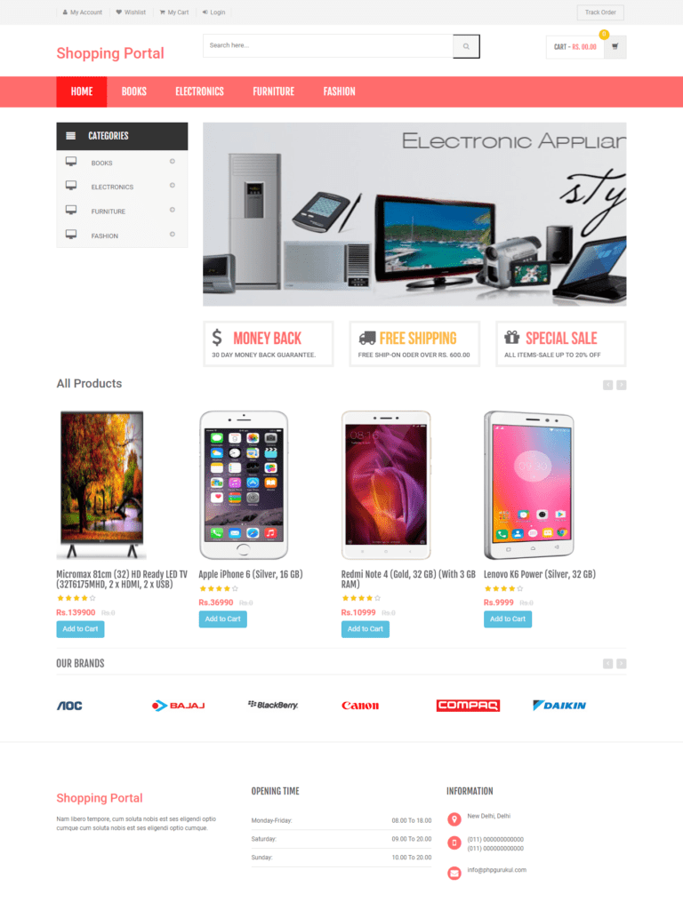 Online Shopping Portal Project in Php|E-commerce Online Shopping Portal