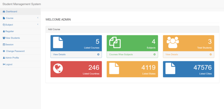 Student Record System Using PHP and MySQL - PHPGurukul