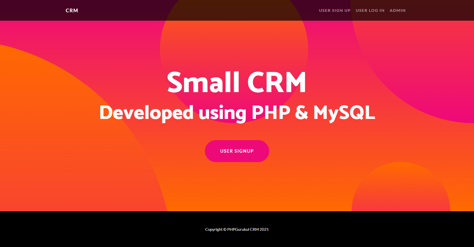 Small CRM in PHP - PHPGurukul