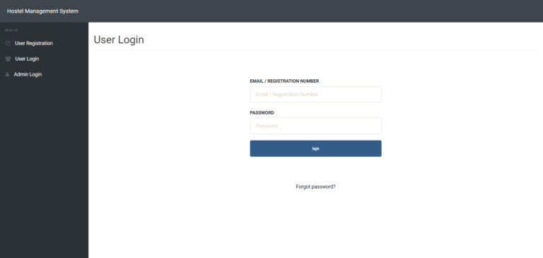 Hostel Management in php Free Download, Hostel Management System project
