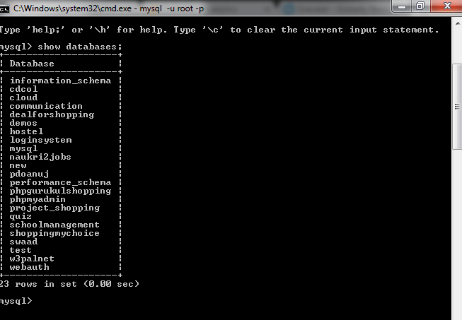 How To Use Mysql Through Cmd use Mysql Through Command Line