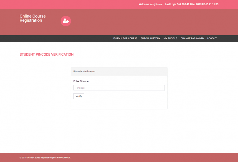 Online Course Registration Free Download ,Online Course Registration in php