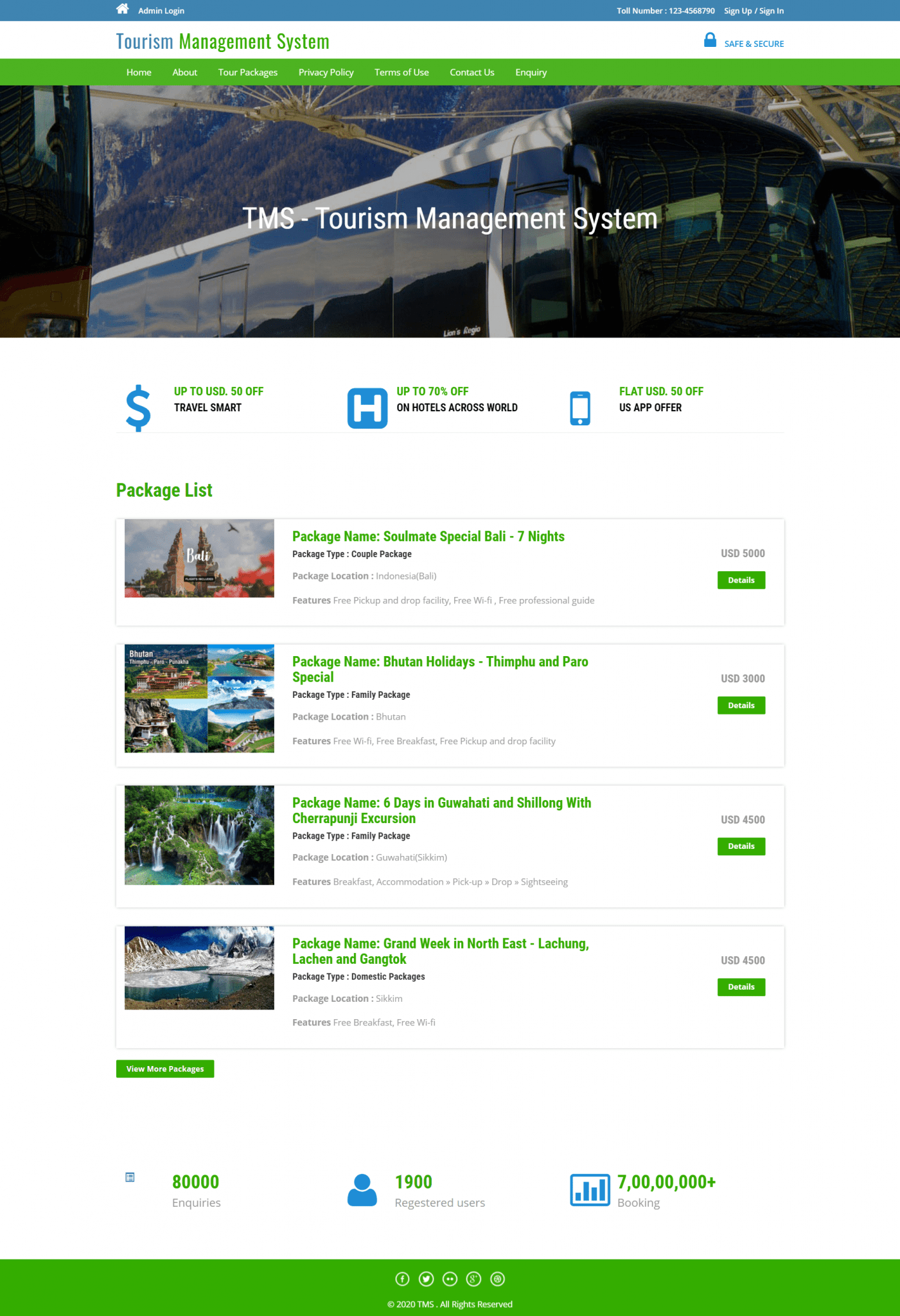 Tourism Management System in php free download With Source Code