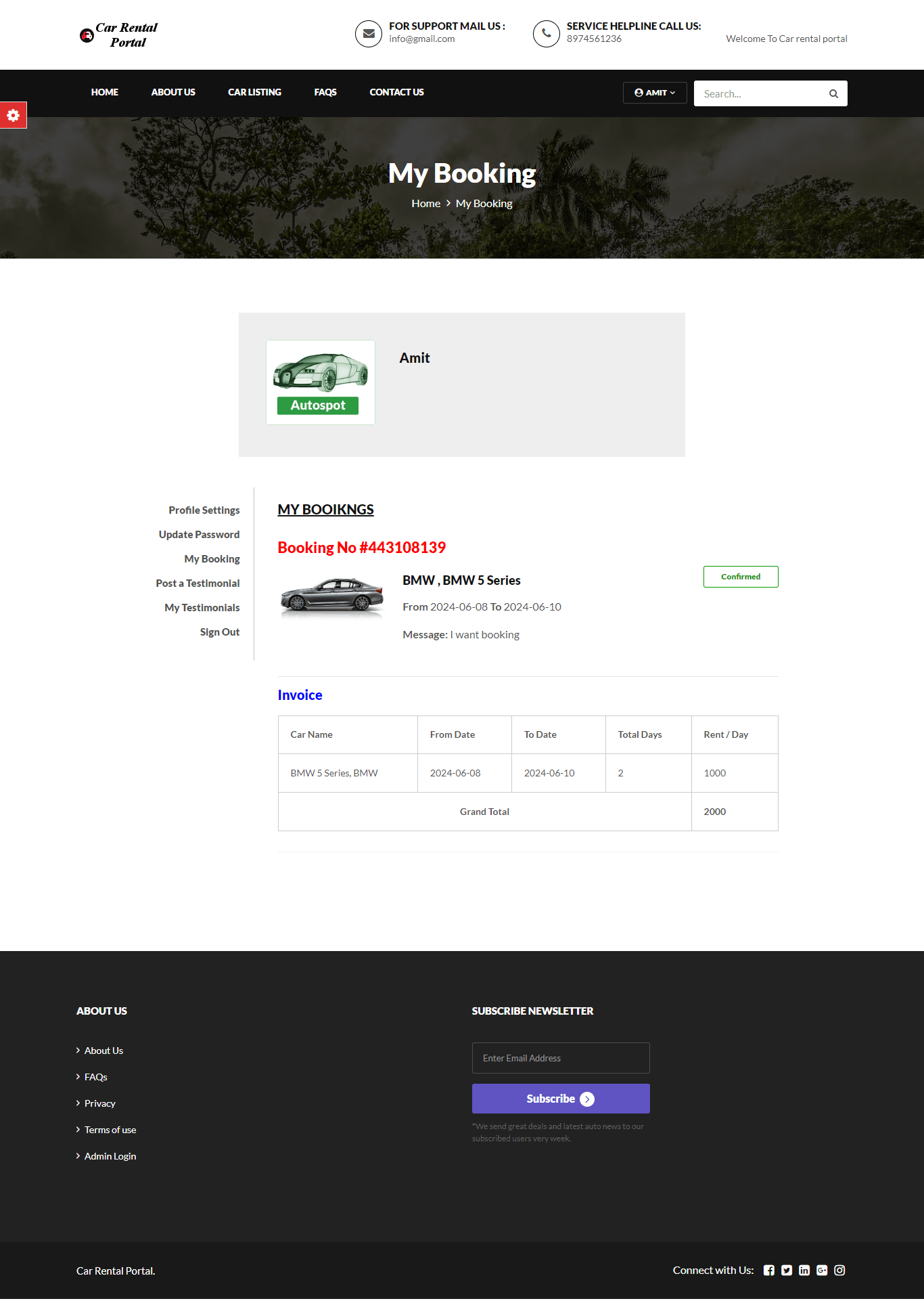 Car Rental Project in PHP and Mysql ,online Car Rental Management ...