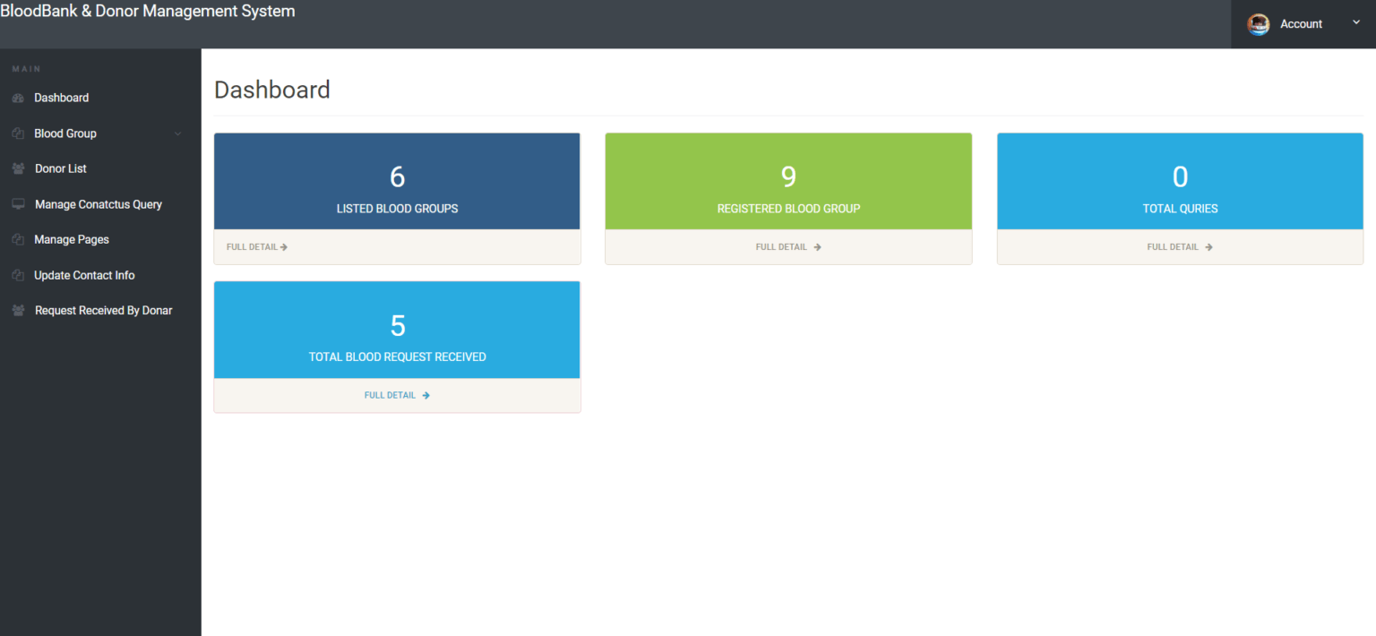 Blood Bank & Donor Management System in php,Online Blood Bank System