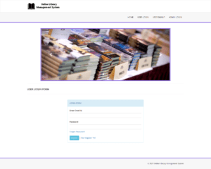 Online Library Management System in php free Download with source code