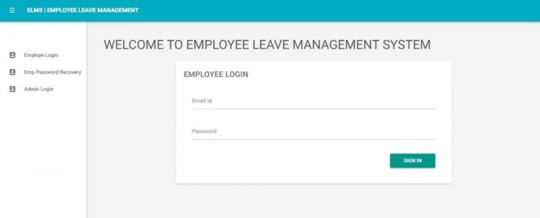 Employee Leaves Management System in php (ELMS) - PHPGurukul