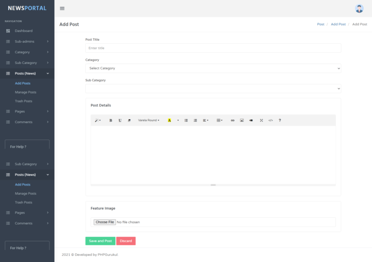 News Portal Project in PHP and MySql , free download news portal projects