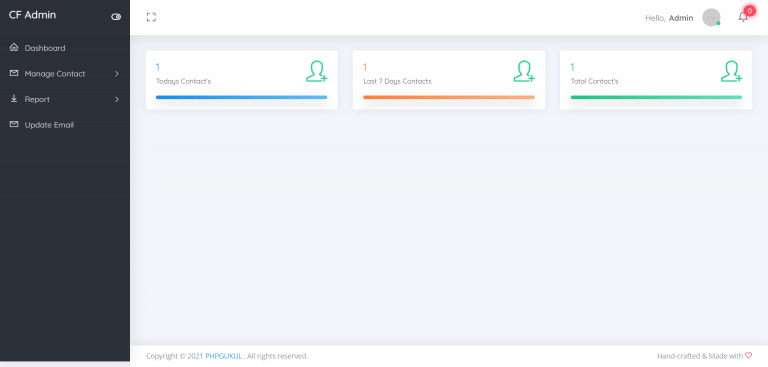 Contact form with mail function and Storing data in the database – Mini ...