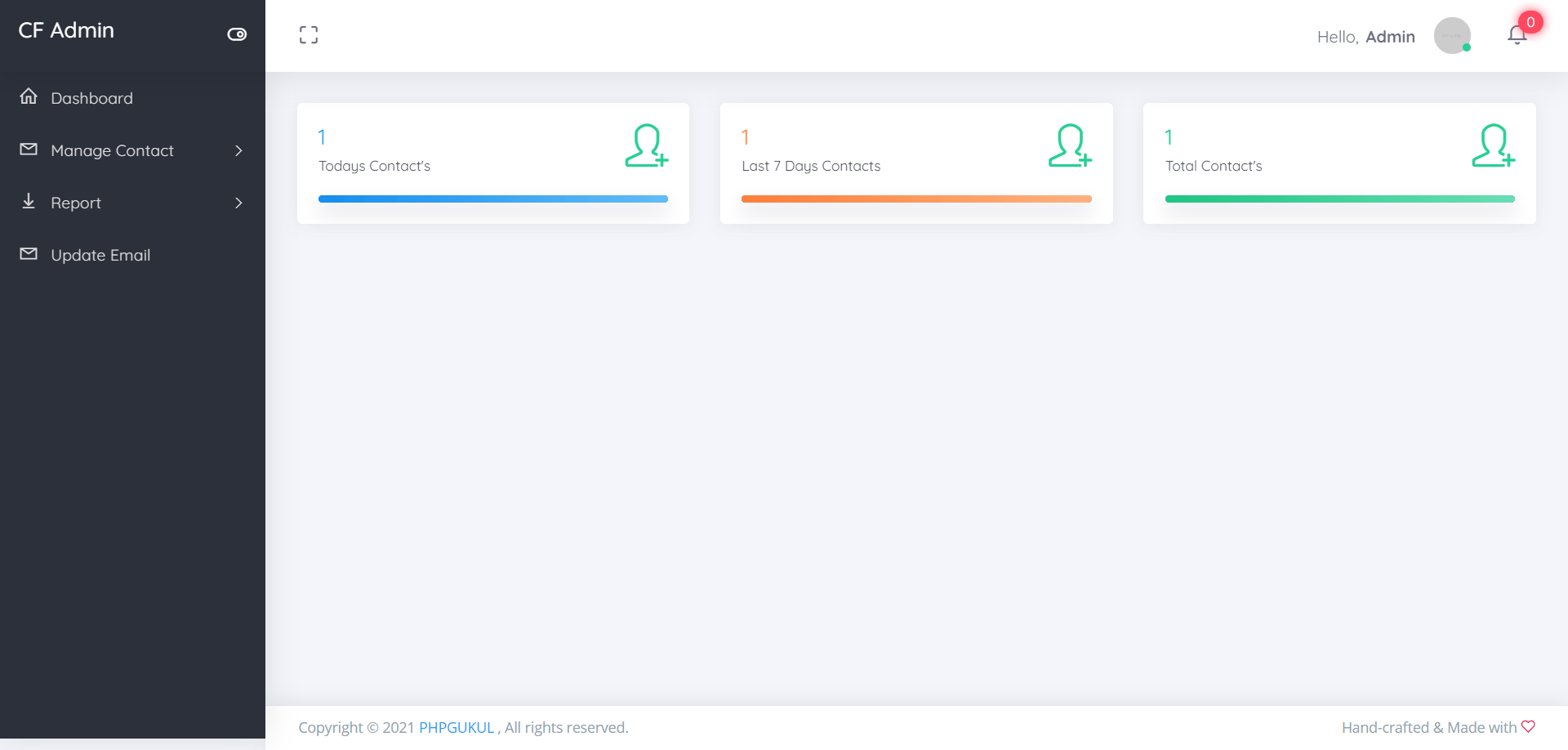 Contact form with mail function and Storing data in the database – Mini ...