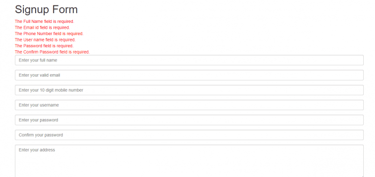 Form Validation In Codeigniter Form Validation In Ci Phpgurukul