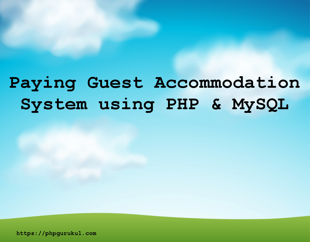 Guest Accommodation System Php And Mysql Guest Accommodation System Project