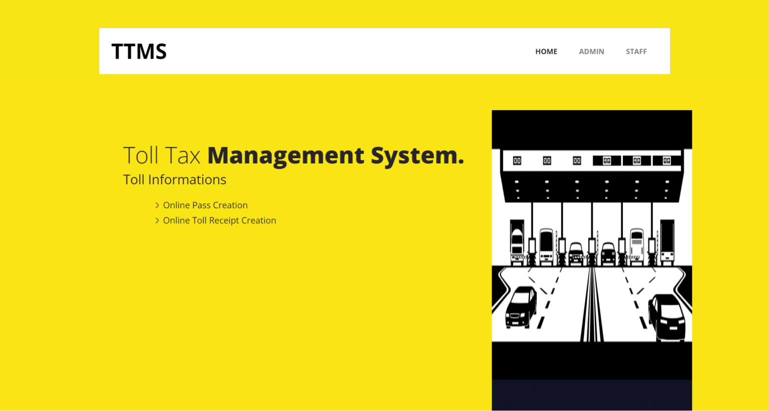 Toll Tax Management System Project in Php, Toll Tax Management Project ...