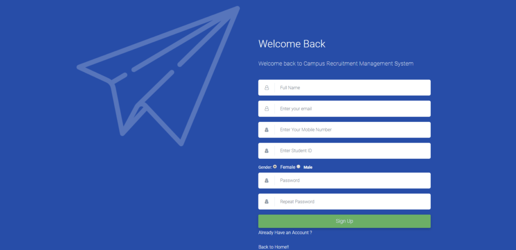 Campus Recruitment Management System Project Using Php And Mysql