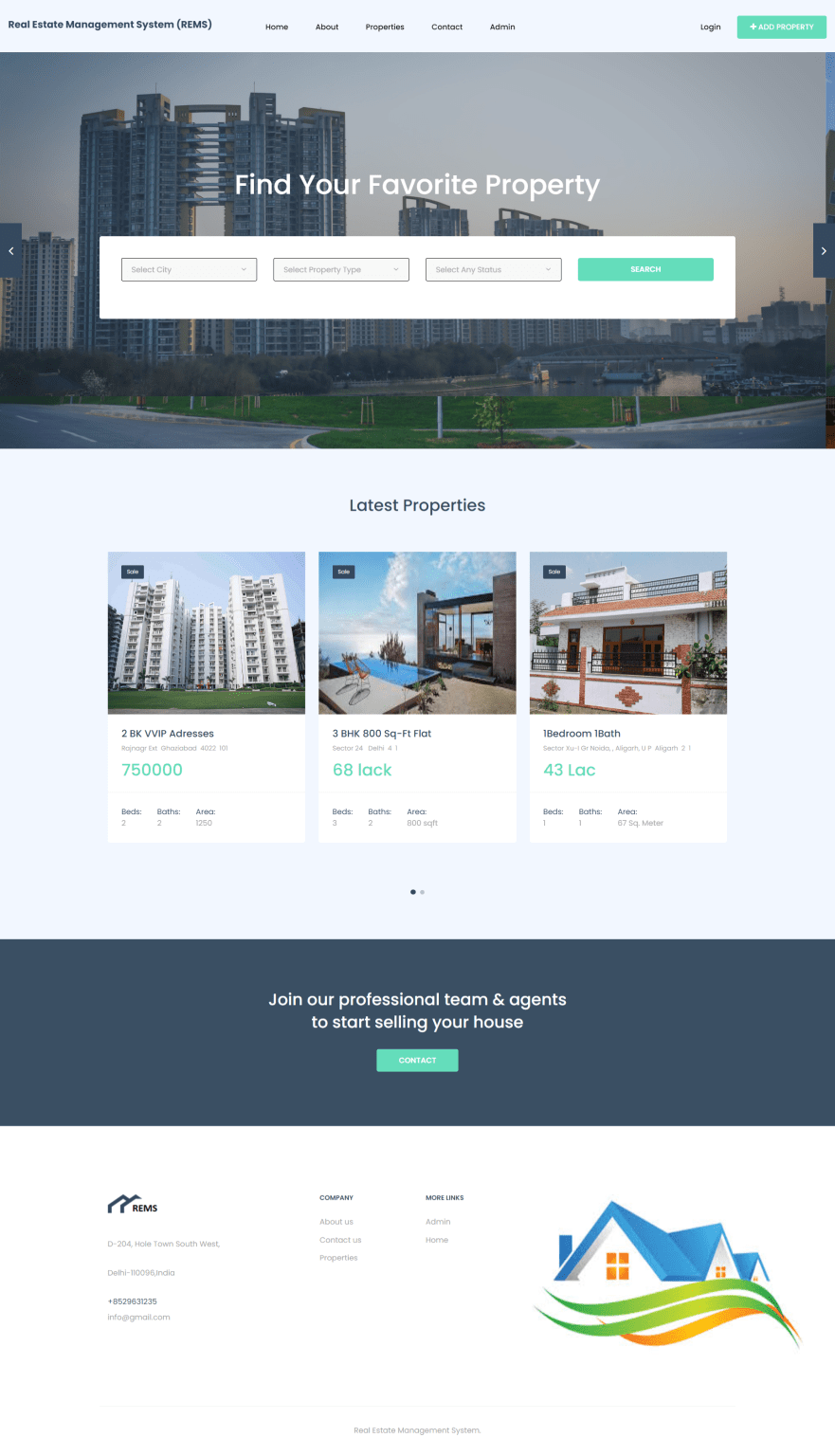 Real Estate Management System Project Using PHP and MySQL