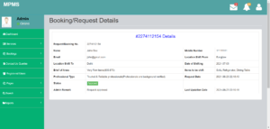 Movers and Packers Management System using PHP and MySQL