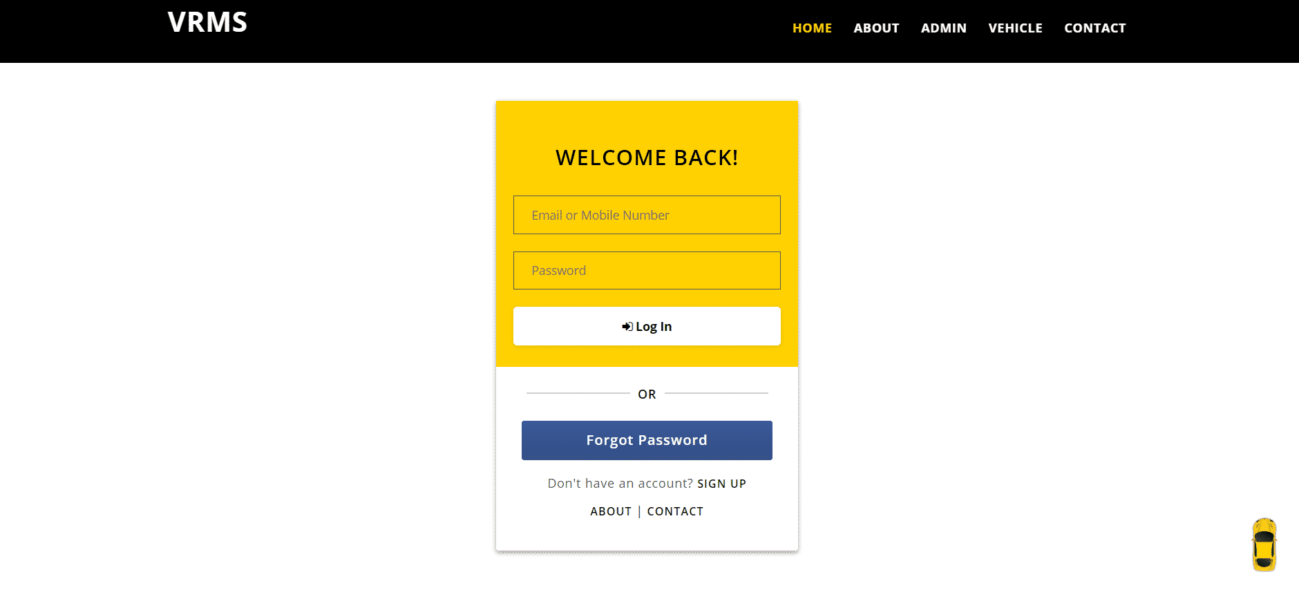 Vehicle Rental Management System Project using PHP & Mysql - PHPGurukul