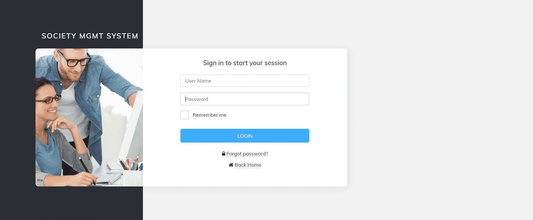 Society Management System using PHP and MySQL, Society Management ...