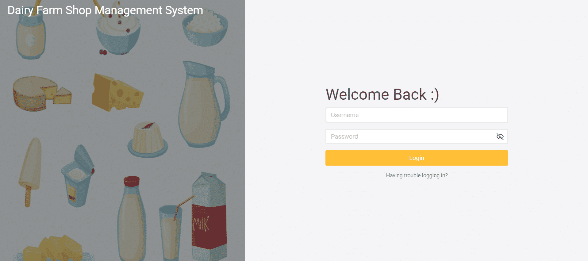 Dairy Farm Shop Management System Project, Dairy Farm Shop Management System in Php