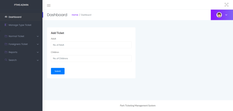 Park Ticketing Management System Using PHP and MySQL - PHPGurukul