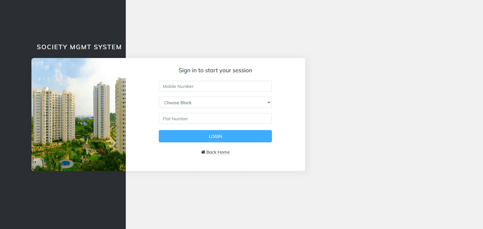 Society Management System using PHP and MySQL, Society Management ...
