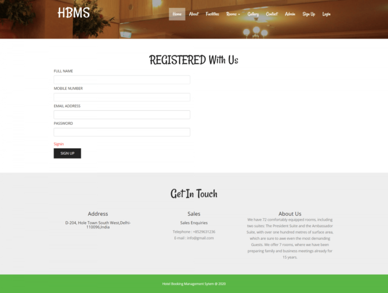 Hotel Booking Management System Using PHP and MySQL - Website design ...