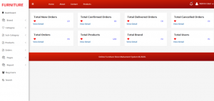 Online Furniture Shop Management System using PHP and MySQL - Website design, Online store ...