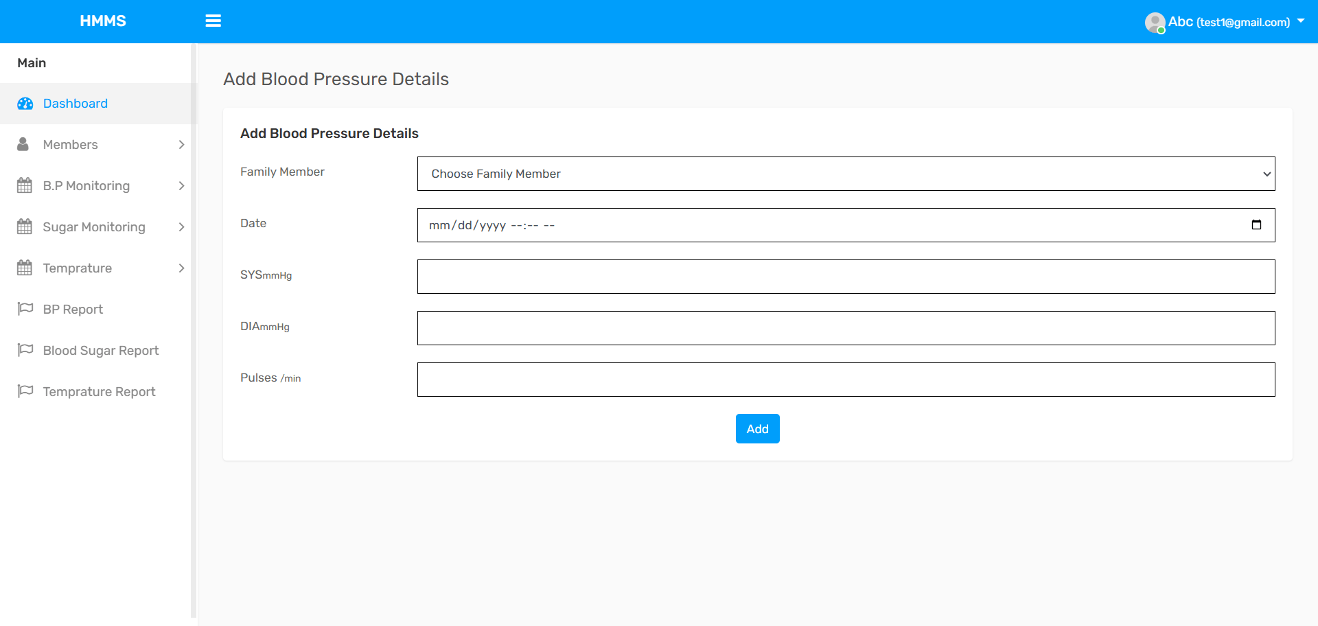 Health Monitoring Management System in Php | Health Monitoring ...