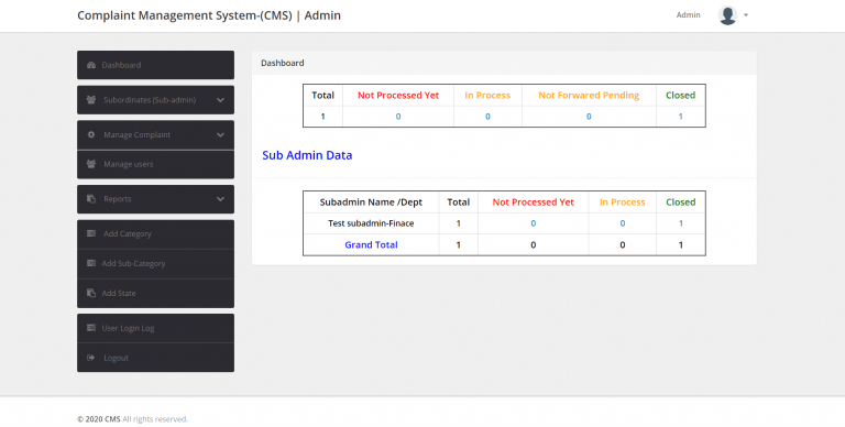 Online Complaint Management System Pro versionin PHP | Complaint ...