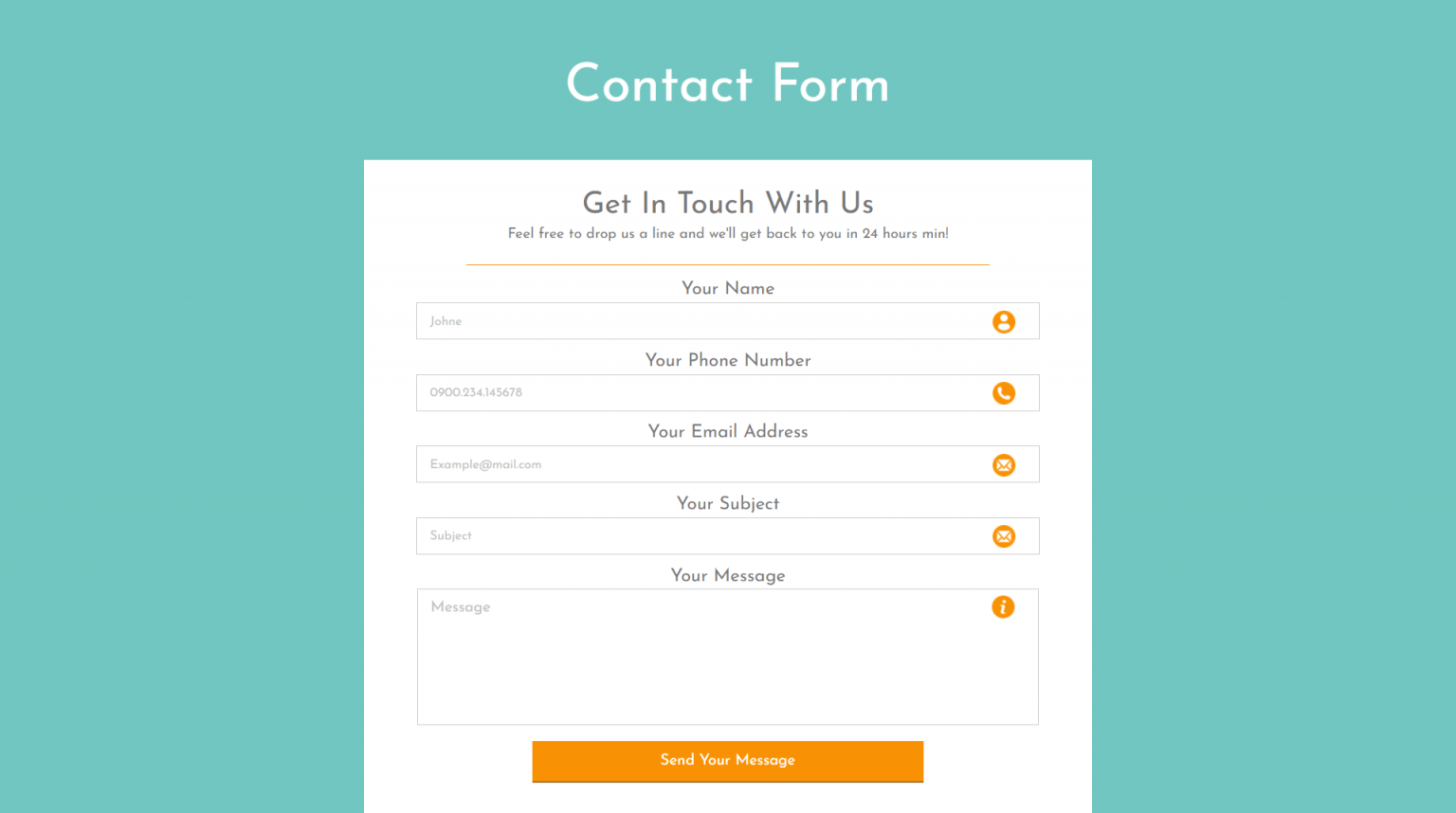 Contact form with mail function and Storing data in the database – Mini ...
