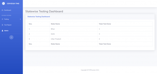 COVID19 Testing Management System Using PHP and MySQL | Online COVID19 ...