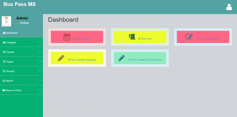 Bus Pass Management System in Php | Bus Pass Management Project Using PHP