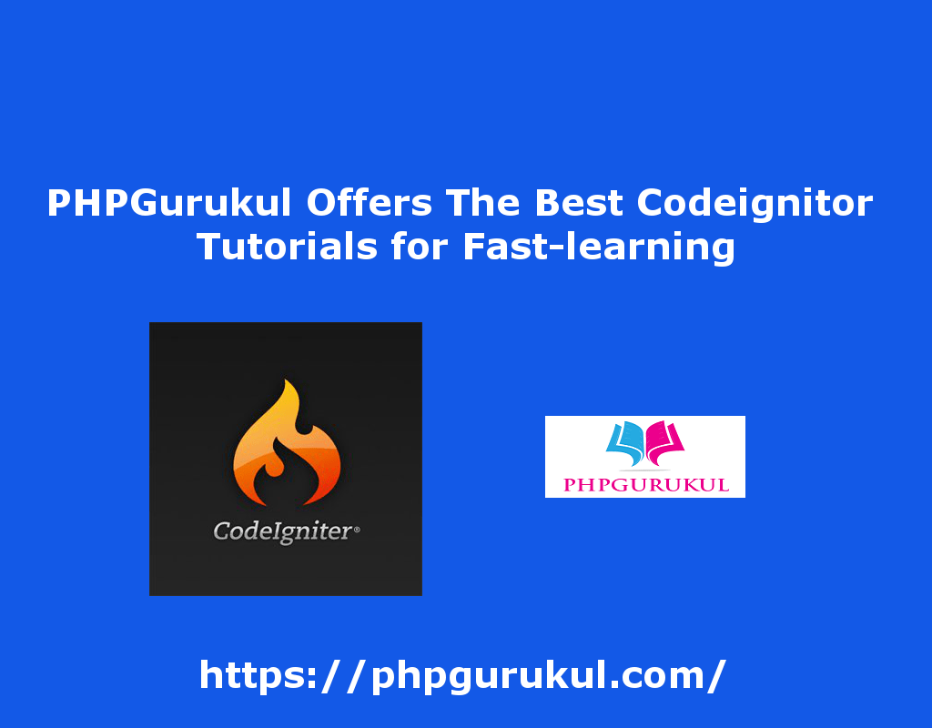 Phpgurukul Offers The Best Codeignitor Tutorials For Fast Learning Phpgurukul