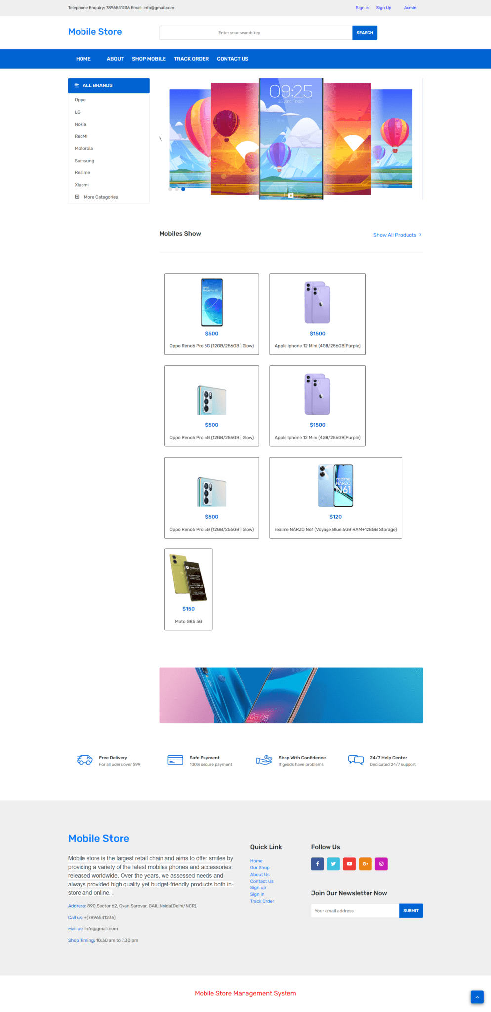 Mobile Store Management System project in PHP | Online Mobile Store ...