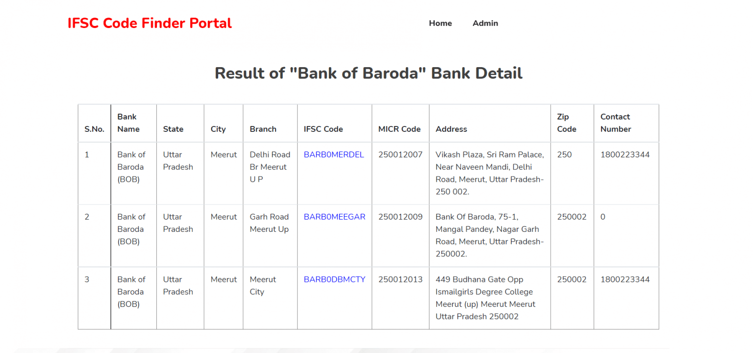 IFSC Code Finder Project Using PHP | IFSC Code Finder Project in PHP