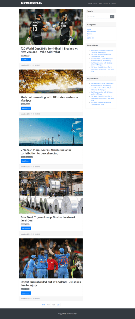 News Portal Project in PHP and MySql , free download news portal projects