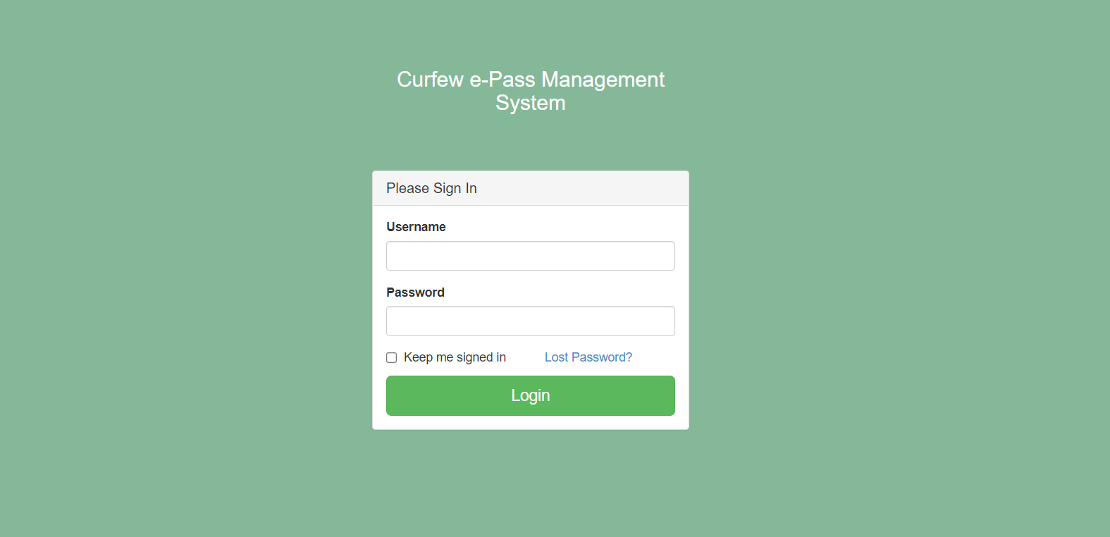 Curfew e-Pass Management System Project in Php Pro Version- PHPGurukul