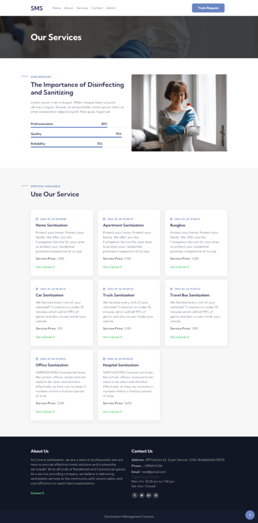 Sanitization Management System Sanitization Management Project In Php 