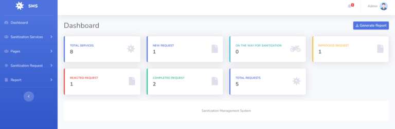 Sanitization Management System | Sanitization Management Project in PHP