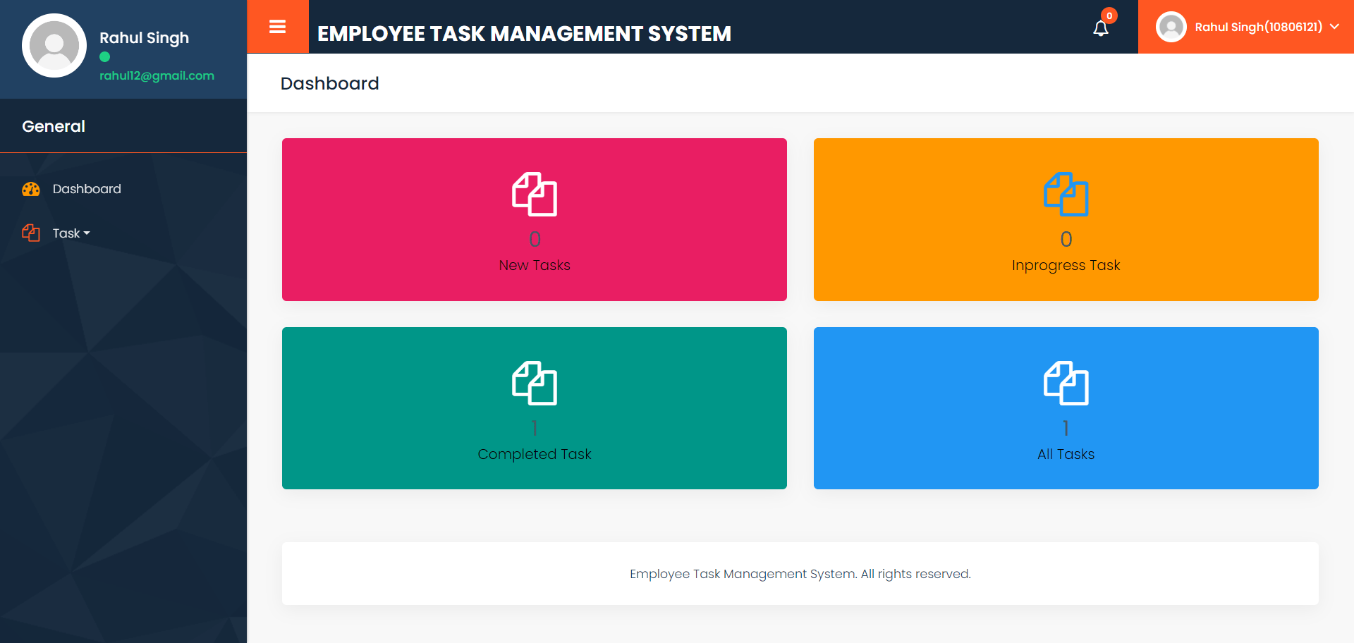 Employee Task Management System in PHP | Employee Task Management Project
