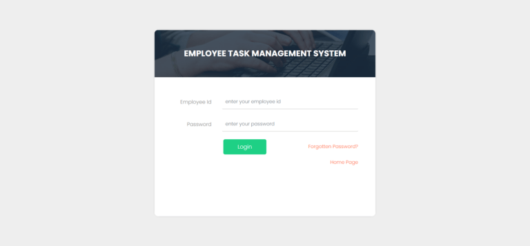 Employee Task Management System in PHP | Employee Task Management Project