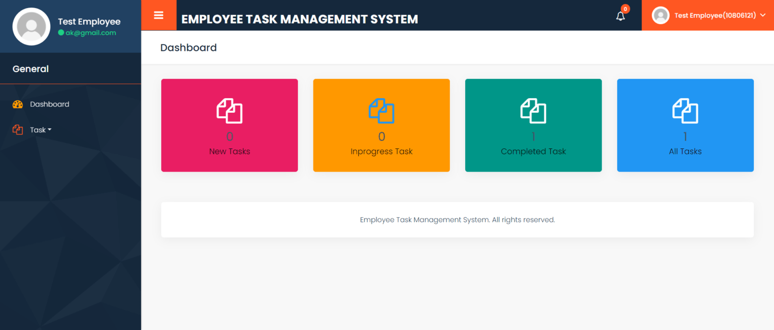 Employee Task Management System in PHP | Employee Task Management Project