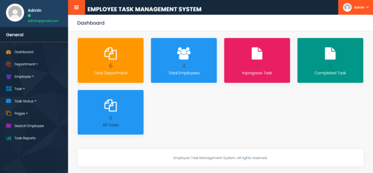 Employee Task Management System in PHP | Employee Task Management Project