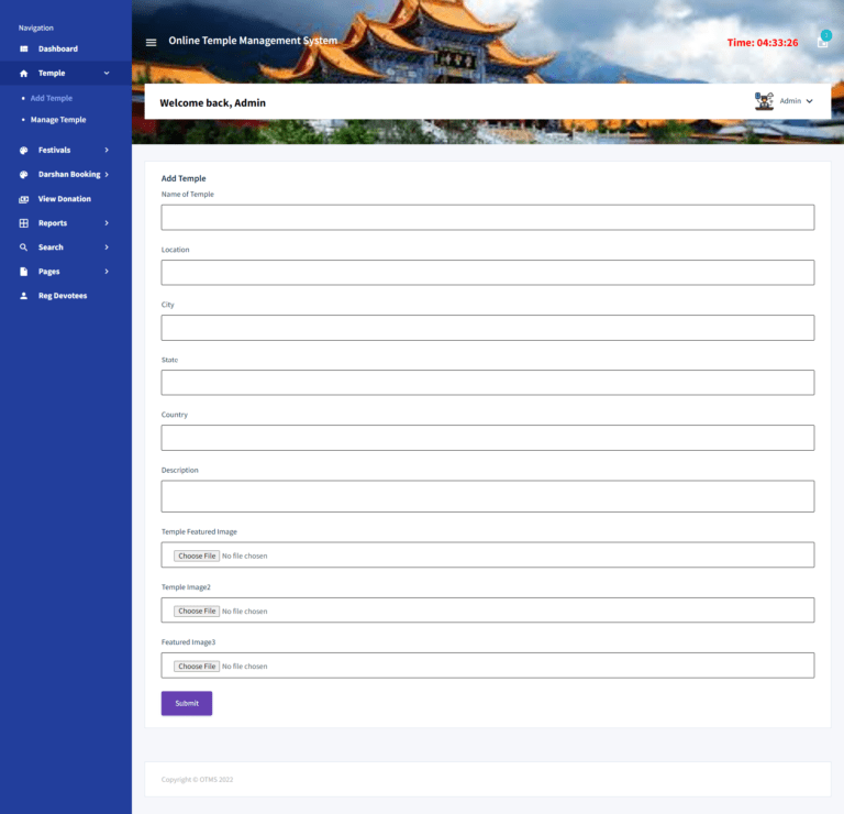 Online Temple Management System in PHP |Temple Management Project ...