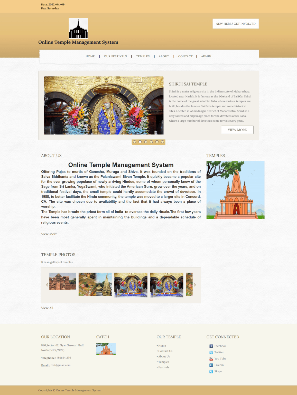 Online Temple Management System in PHP |Temple Management Project ...