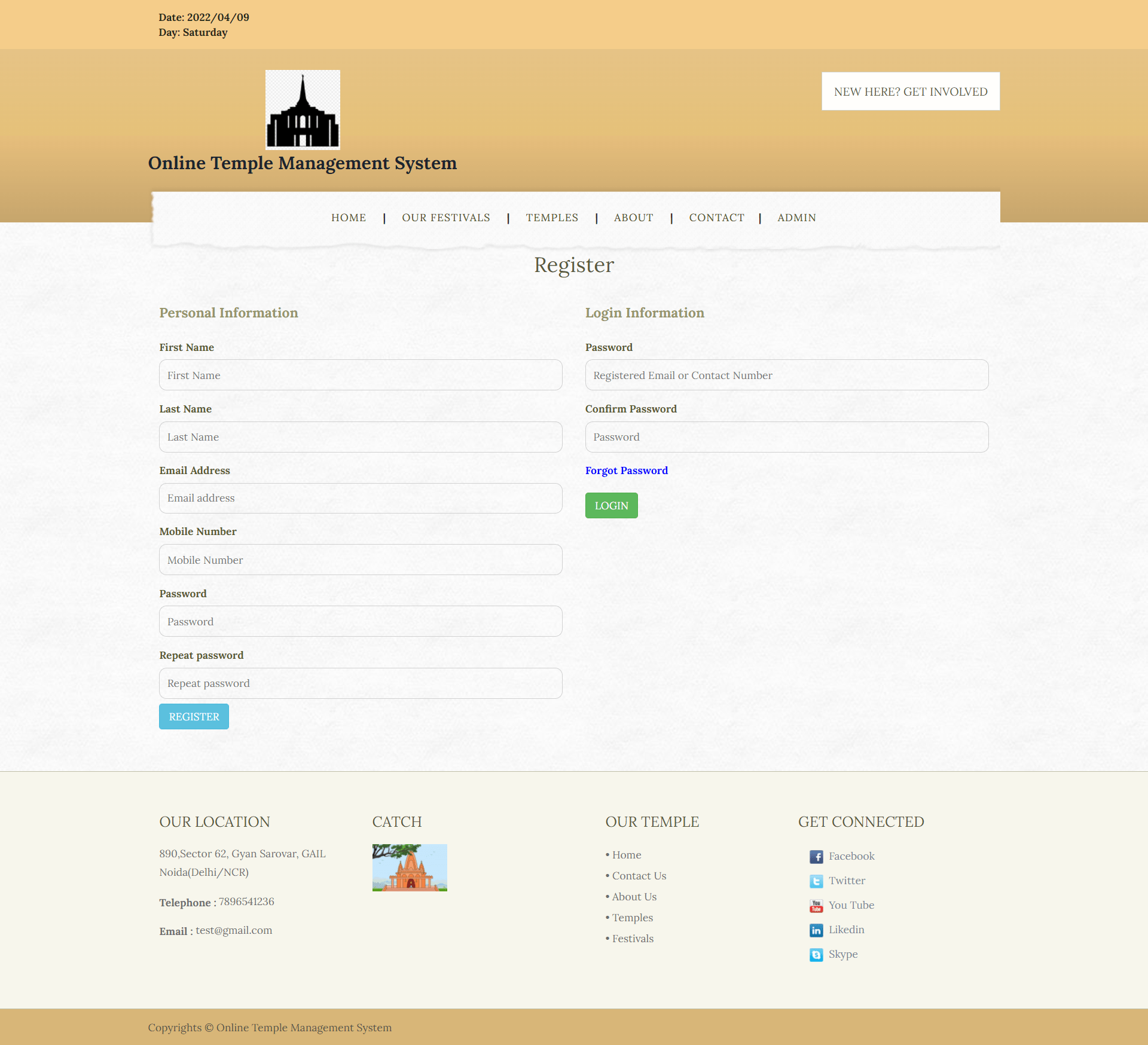 Online Temple Management System in PHP |Temple Management Project ...