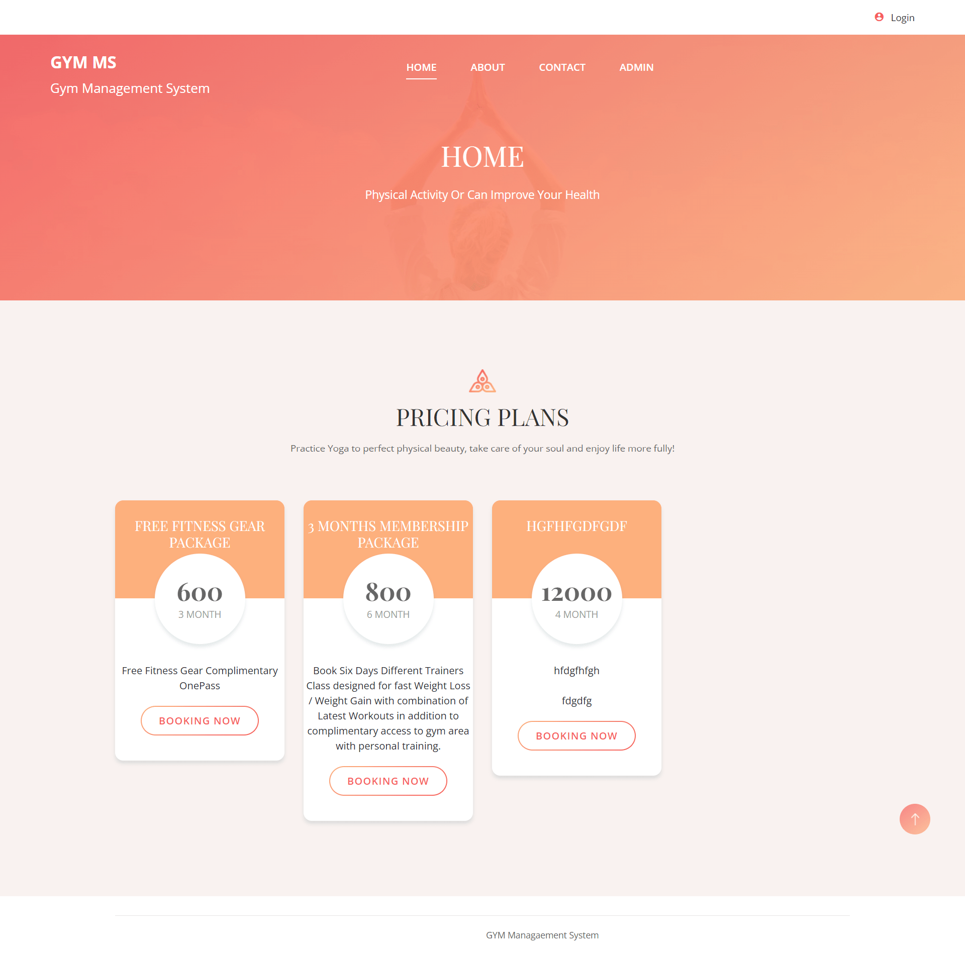 GYM Management System Project in PHP | online GYM Management System in PHP