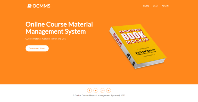 Online Course Material Management System Project in PHP | Course ...