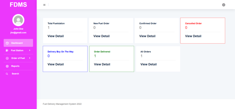 Fuel Delivery Management System in PHP | Fuel Delivery Management Project in PHP